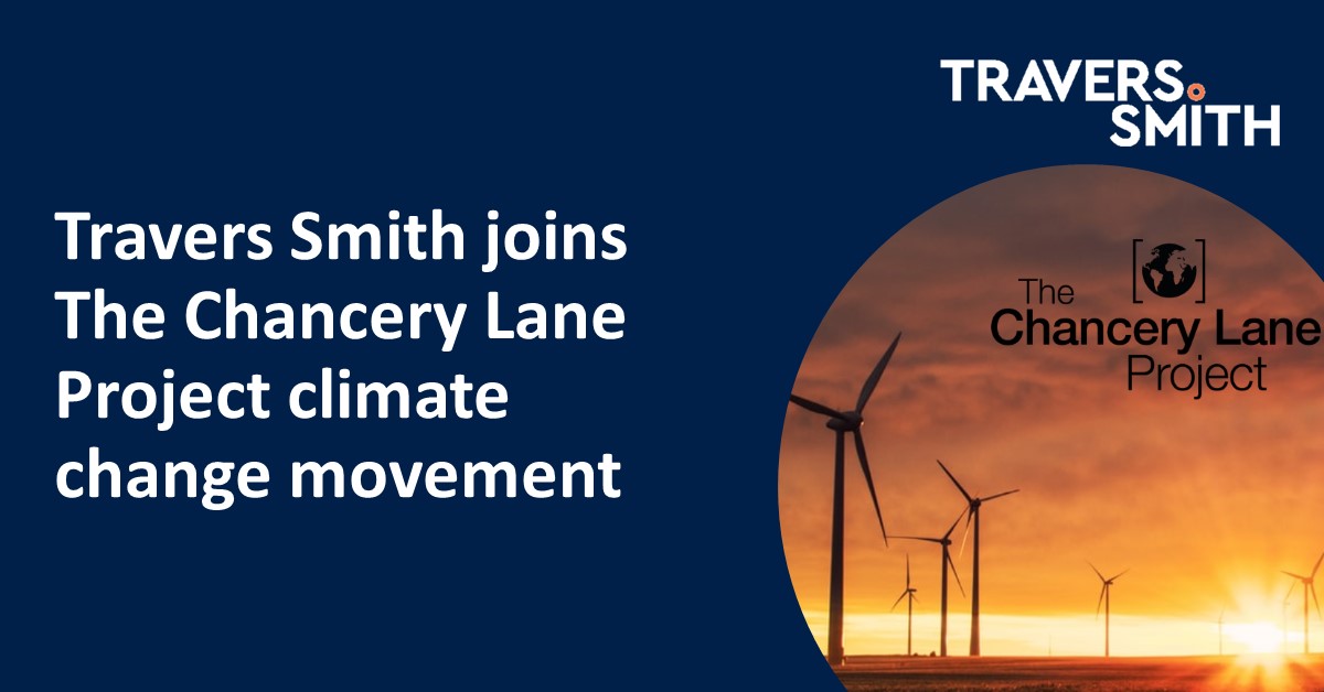 Travers Smith joins The Chancery Lane Project climate change movement ...