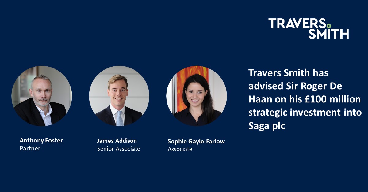 Travers Smith has advised Sir Roger De Haan on his £100 million ...