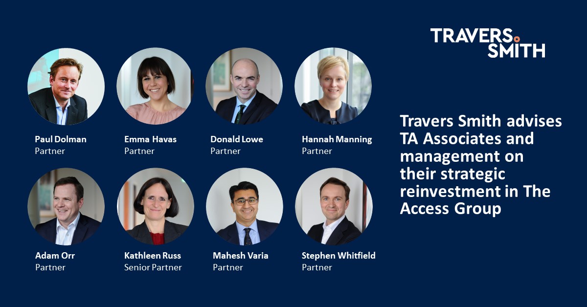 Travers Smith advises TA Associates and management on their strategic ...