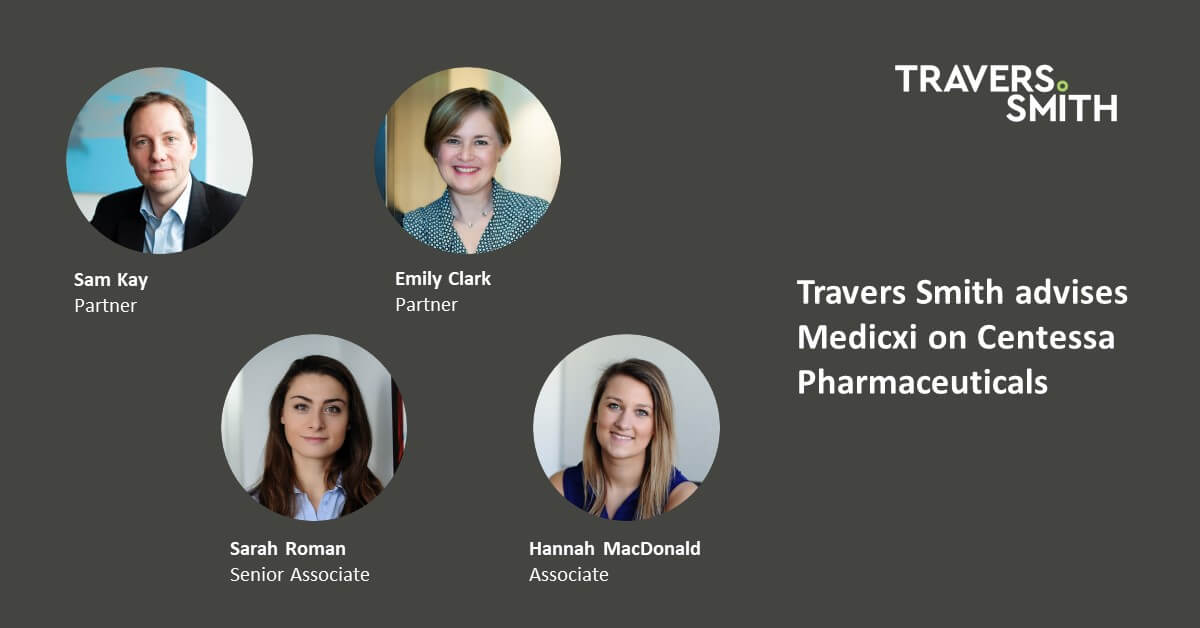 Travers Smith advises Medicxi on Centessa Pharmaceuticals