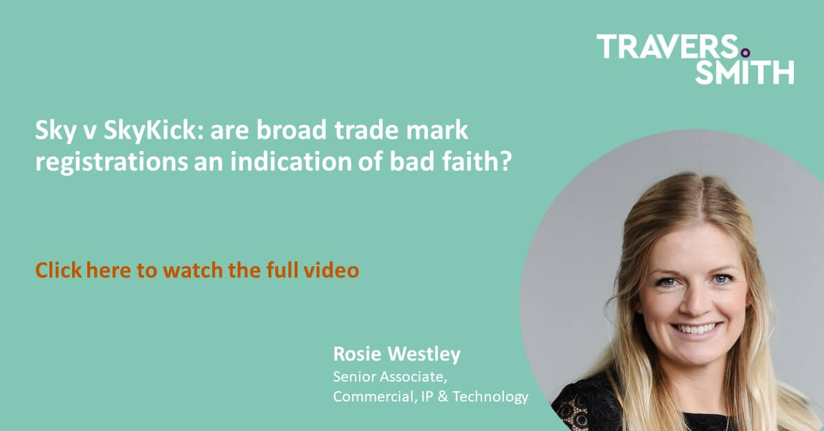 Sky v SkyKick: are broad trade mark registrations an indication of bad ...
