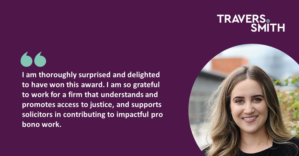 Lucy Clifford wins the Junior Lawyers Division Pro Bono Award at the ...